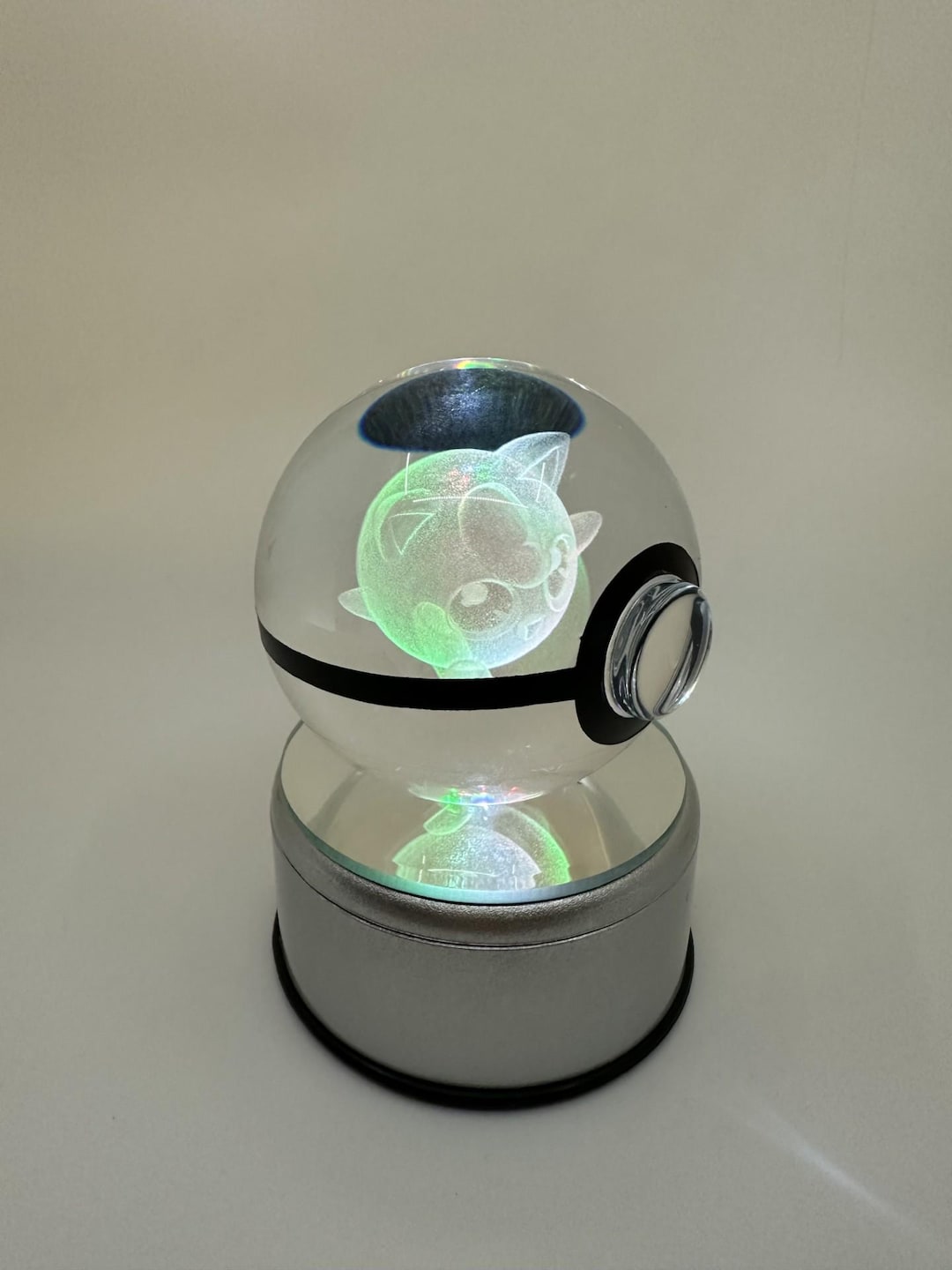 Crystal Pokeball With Rotating Base 80MM - Etsy