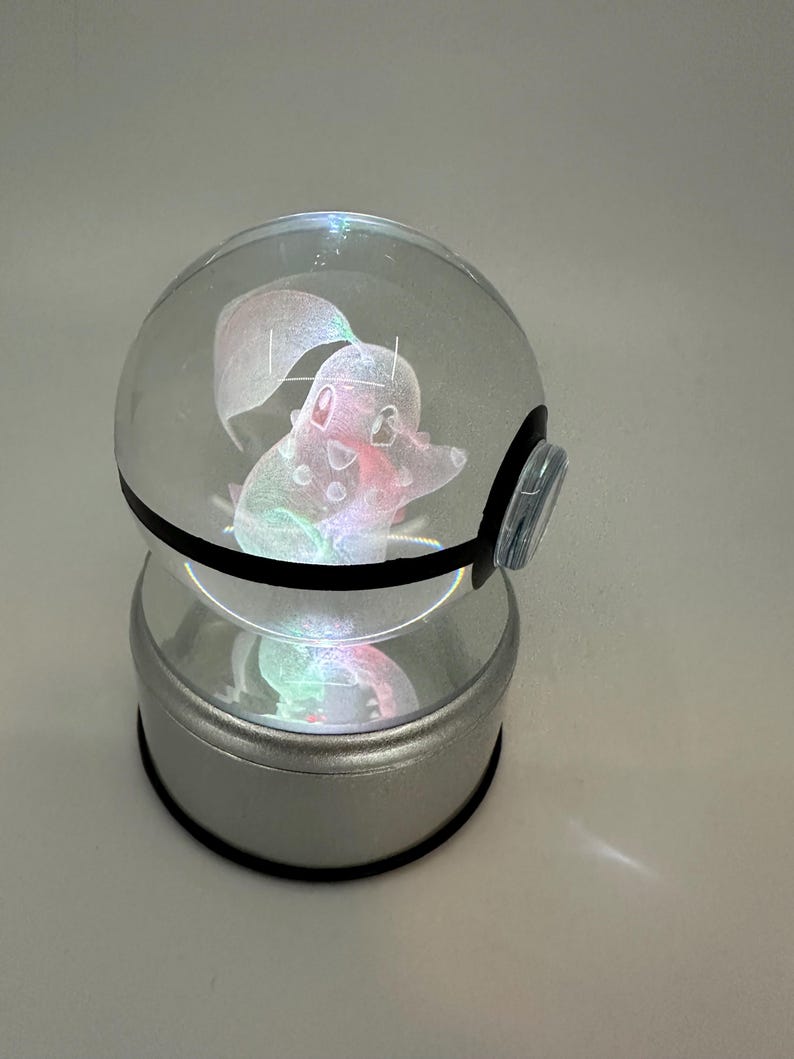 Crystal Pokeball With Rotating Base 80MM - Etsy