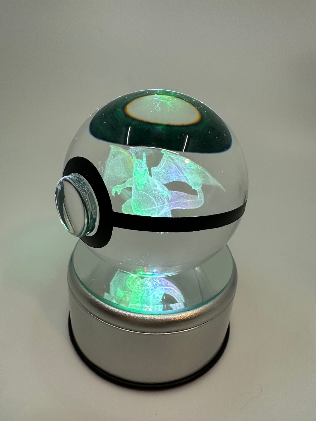 Crystal Pokeball With Rotating Base 80MM - Etsy