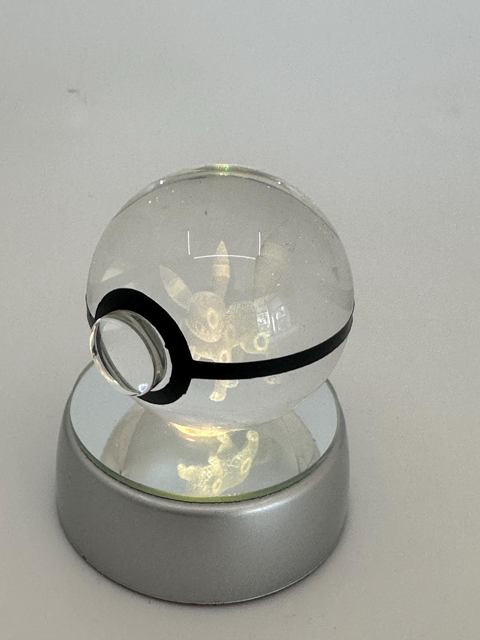 Crystal Pokeball 50MM With Light Base - Etsy