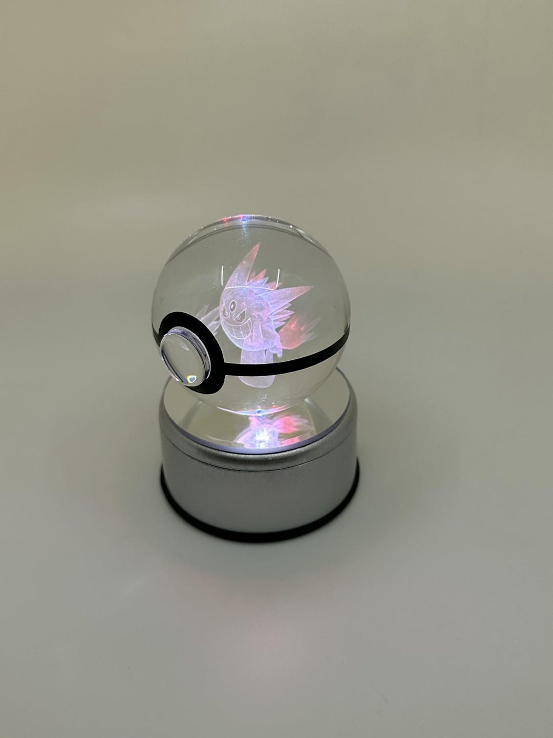 Crystal Pokeball With Rotating Base 80MM - Etsy