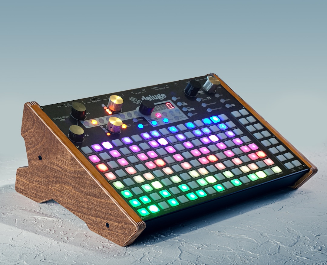 Synth Storm Deluge Rack Wood Stand in 2 Different Angles for Synthstrom Deluge Synthesizer - Etsy