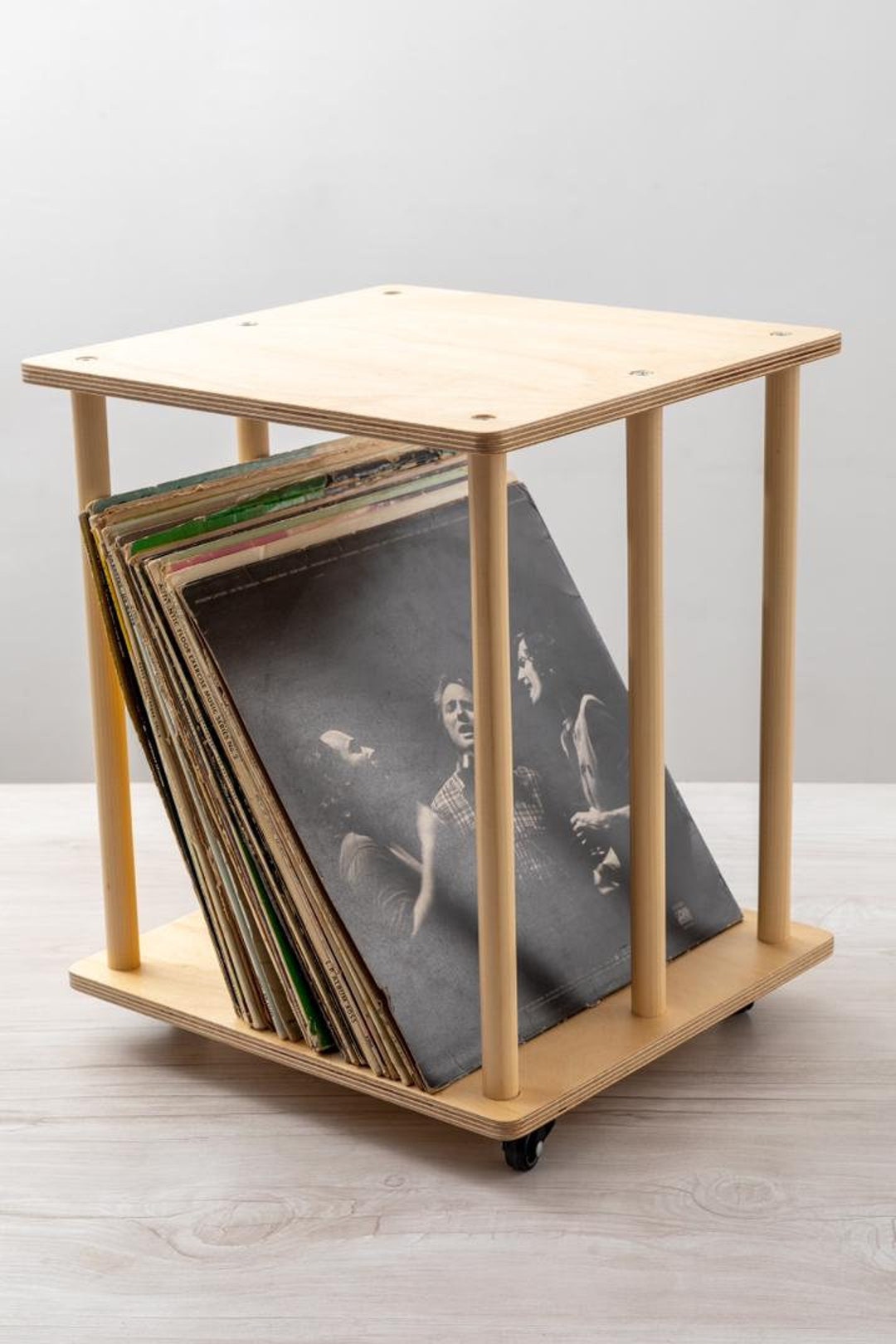 Vinyl Record Storage - Vinyl Record Organizer on Wheels - Rolling Vinyl ...