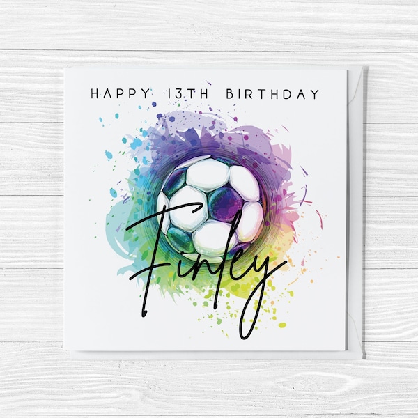 13th Birthday Boy Football - Etsy