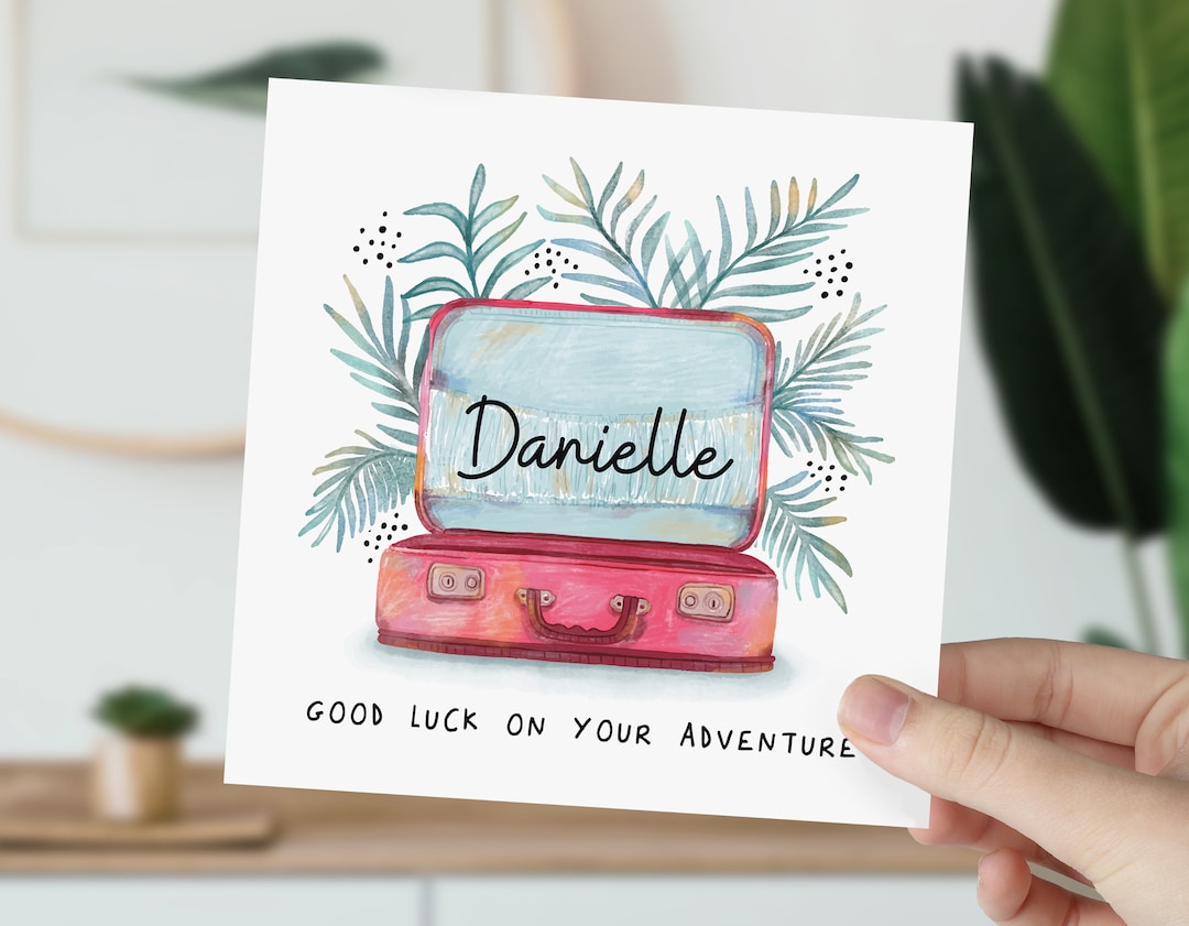 Personalised New Adventure Card | Good Luck on Your Adventure Card ...