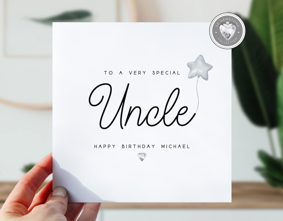 Uncle Birthday Card | Birthday Card for Him | Greetings Card for Uncle ...