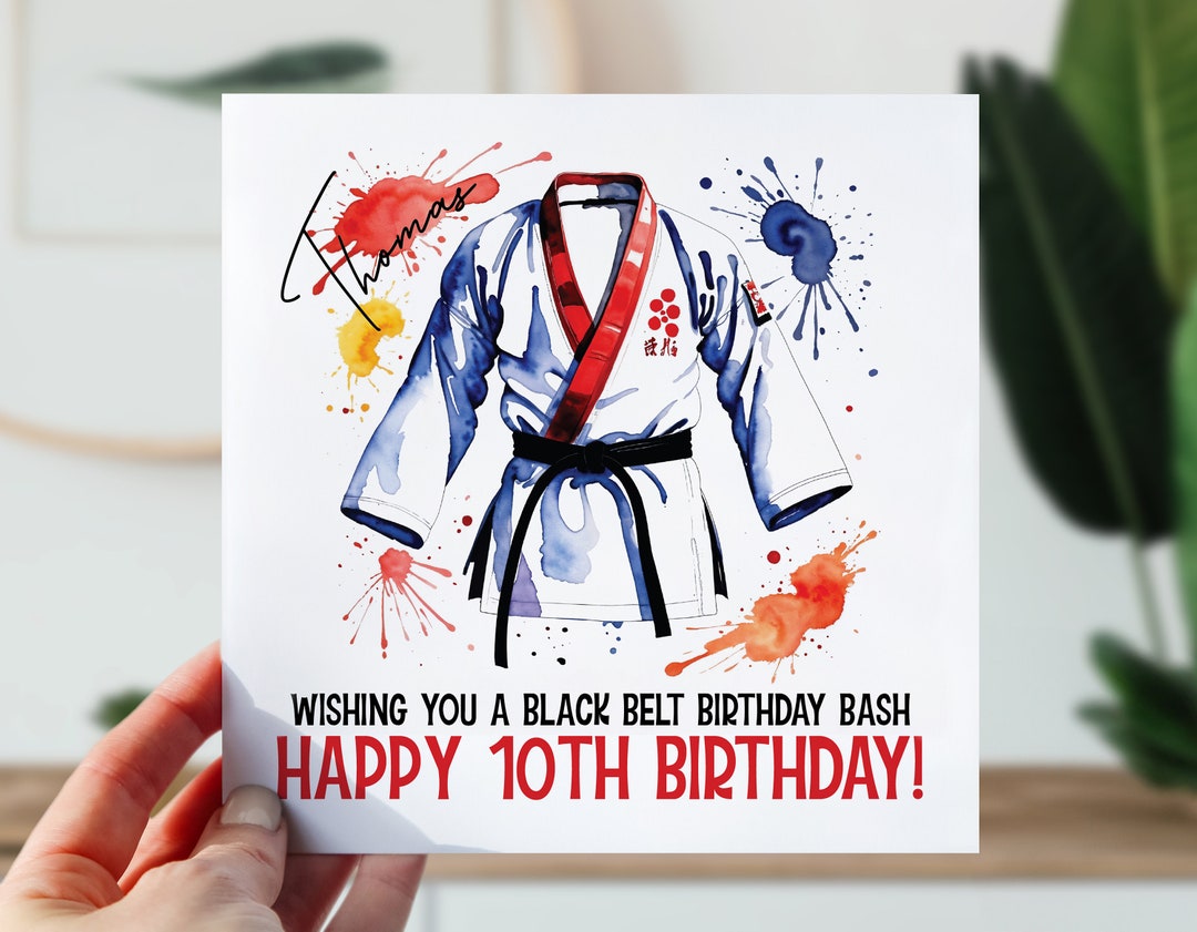 Karate Birthday Card | Martial Arts Birthday Card for Son, Grandson ...