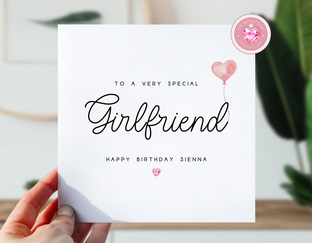 Girlfriend Birthday Card | Birthday Card for Her | Card for Girlfriend ...