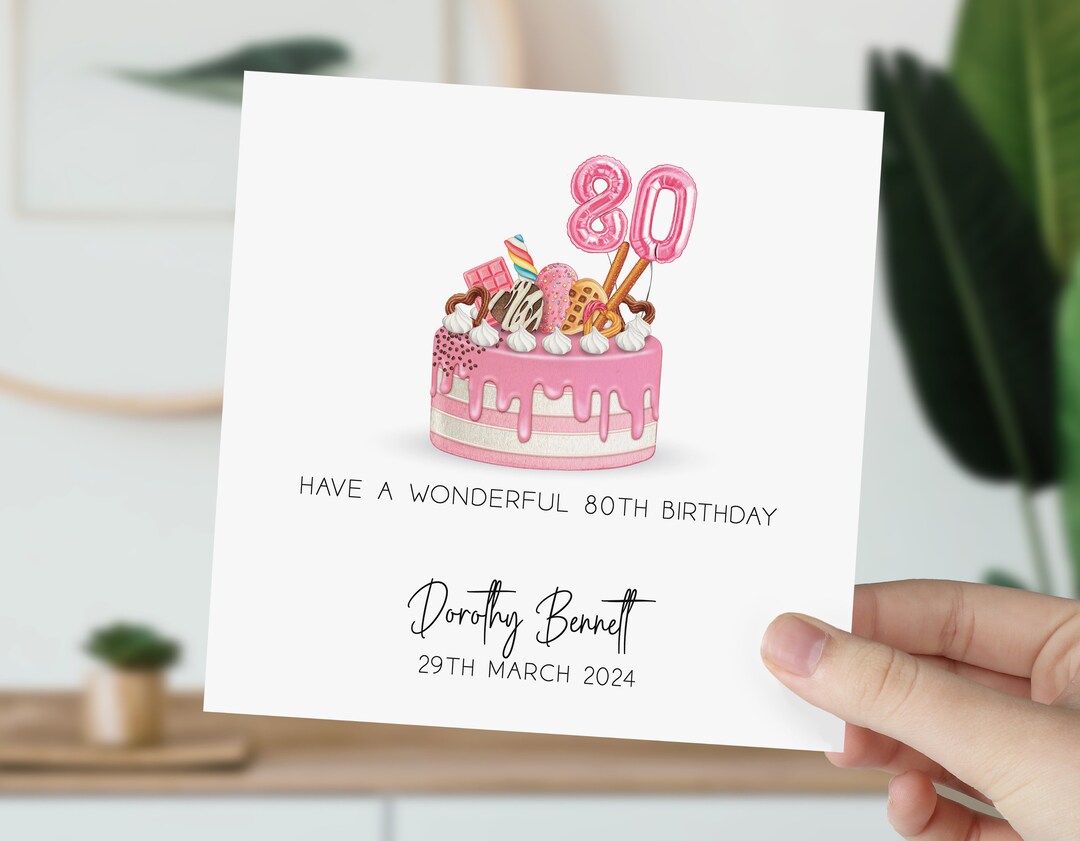 80th Birthday Card | Card for 80 Year Old | Greetings Card | Eighty ...
