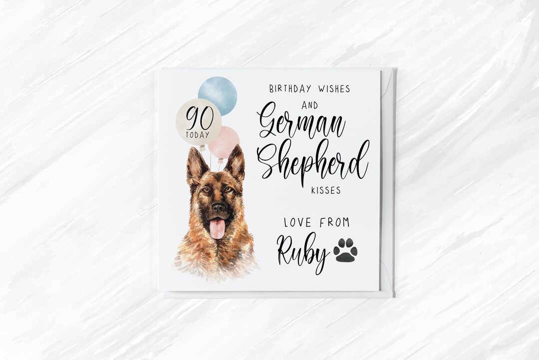 German Shepherd Birthday Card Happy Birthday From the German - Etsy