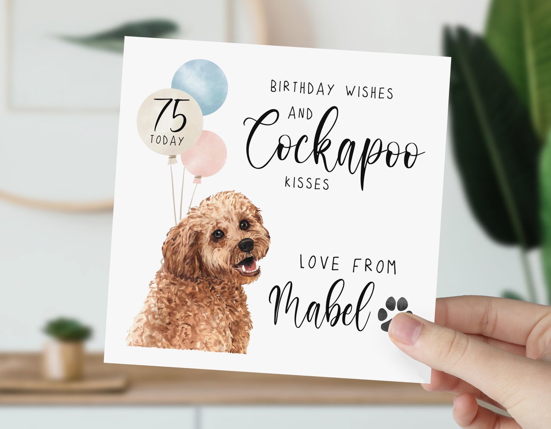 Cockapoo Birthday Card | Happy Birthday From the Cockapoo | Cockapoo ...