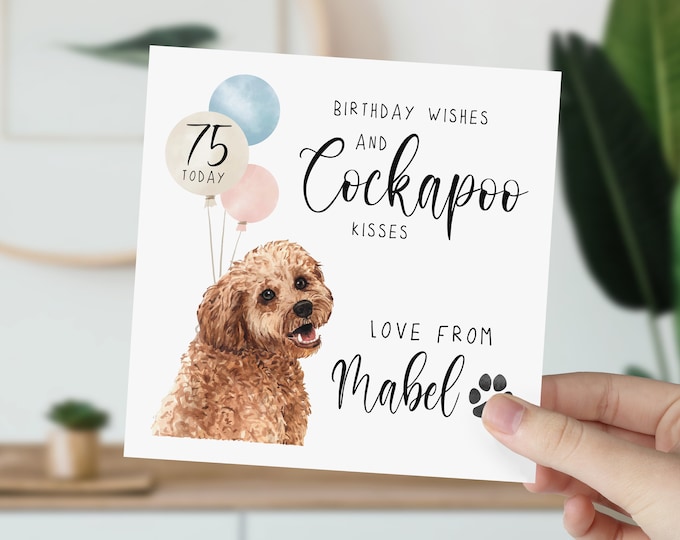 Cockapoo Birthday Card Happy Birthday From the Cockapoo Cockapoo Lovers ...