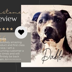 Personalised Staffy Pet Portrait | Custom Staffy Watercolour Portrait ...
