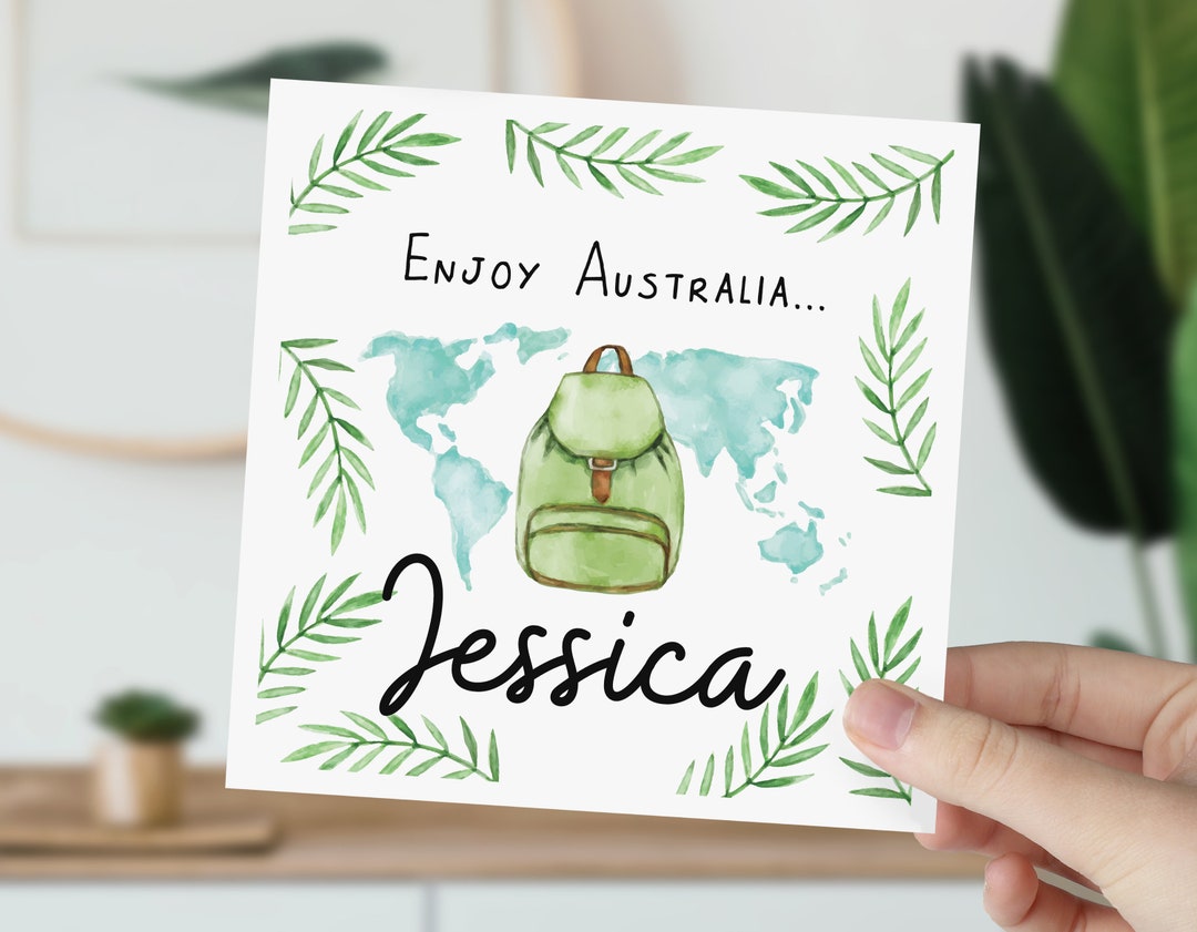Personalised Emmigrating Card | Good Luck on Your Adventure Card ...