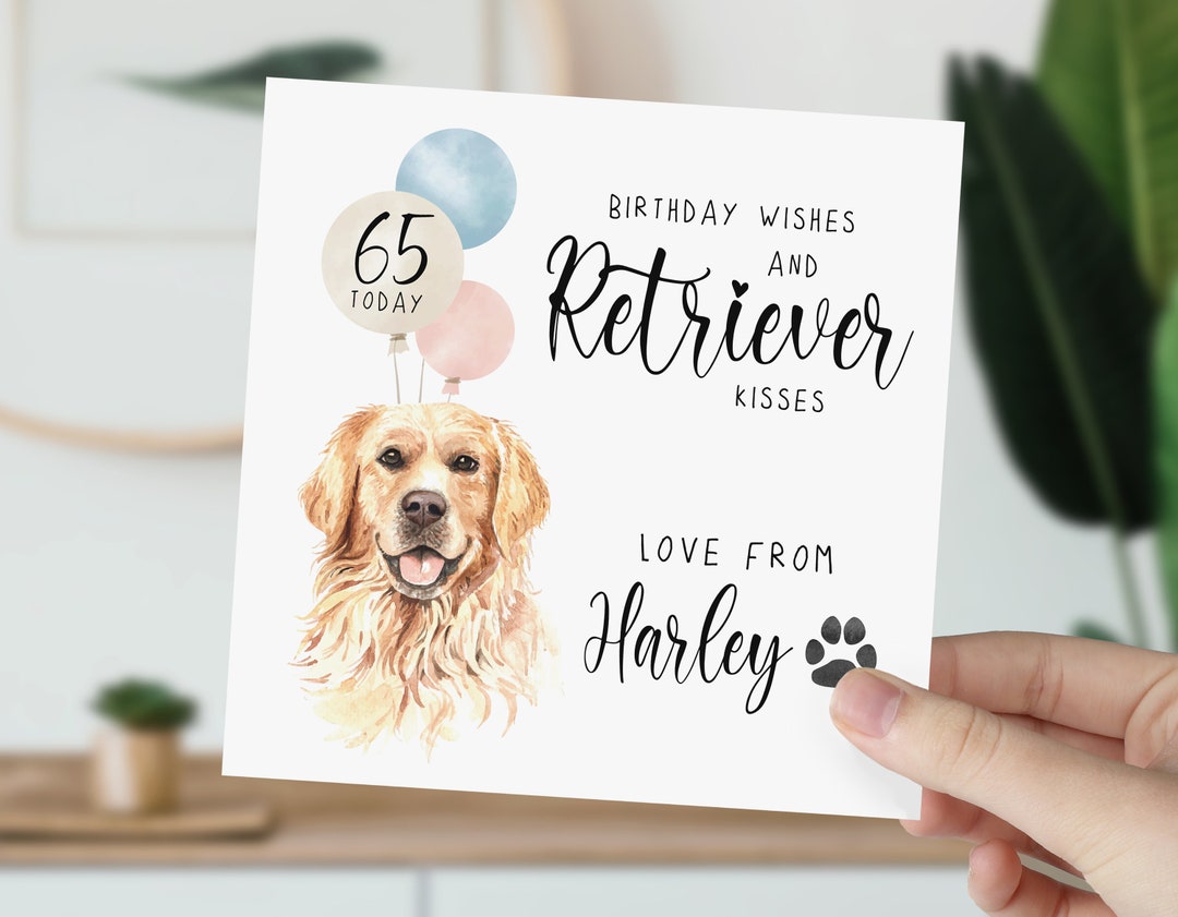 Golden Retriever Birthday Card | Happy Birthday From the Retriever ...