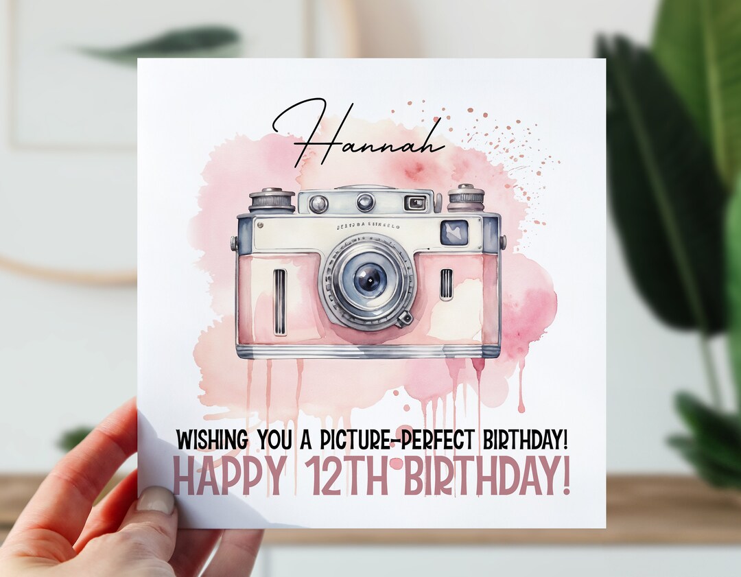 Camera Birthday Card | Photographer Card for Daughter, Niece ...