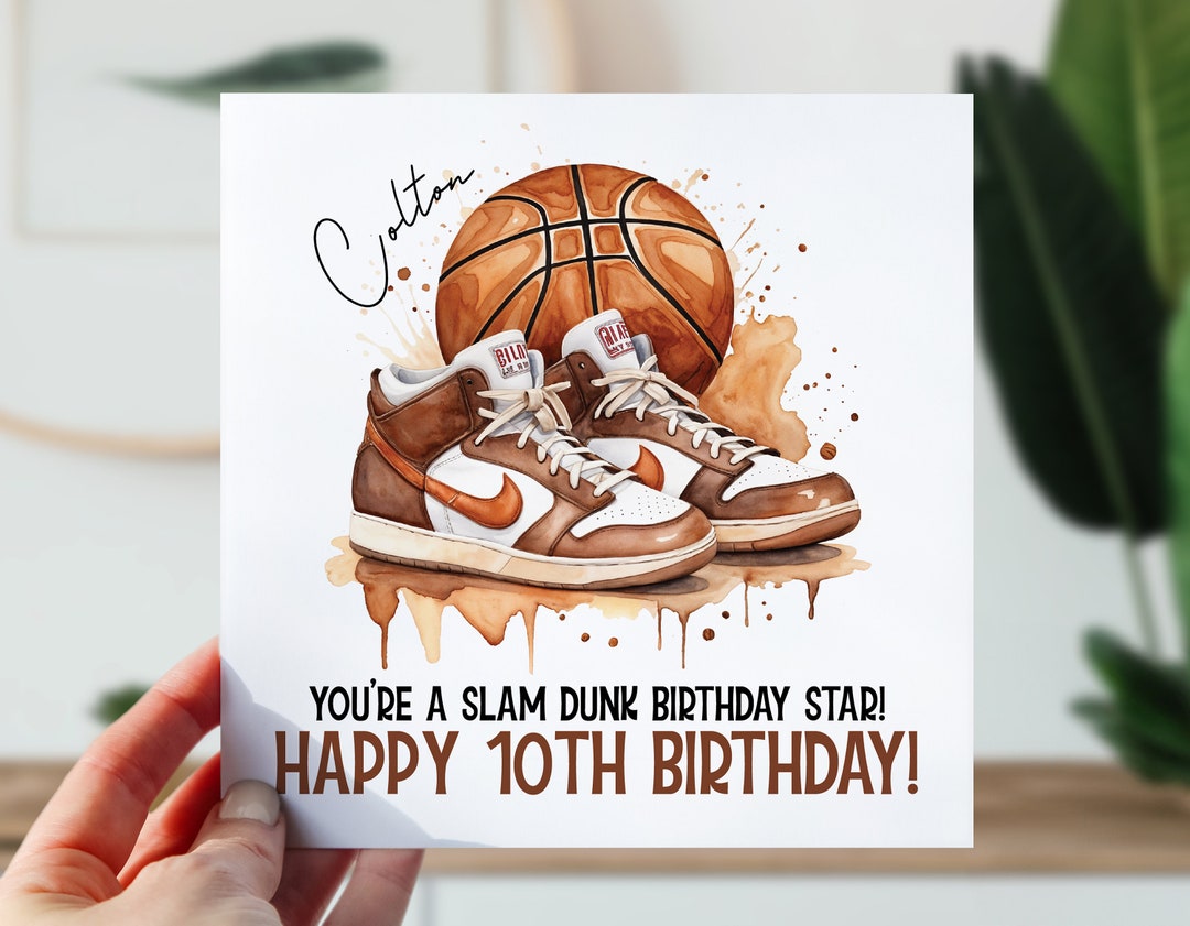 Basketball Birthday Card | Basketball Birthday Card for Son, Grandson ...