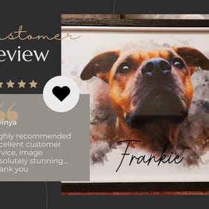 Personalised Staffy Pet Portrait | Custom Staffy Watercolour Portrait ...