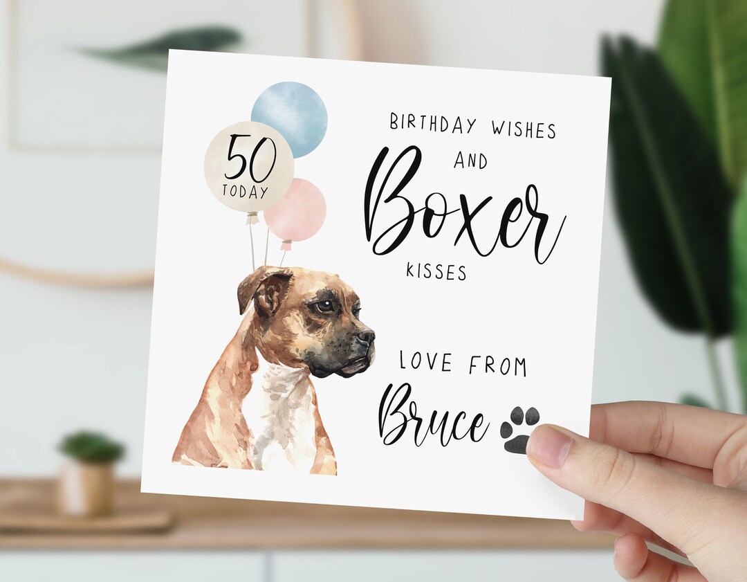 Boxer Birthday Card | Happy Birthday From the Boxer | Boxer Lovers ...
