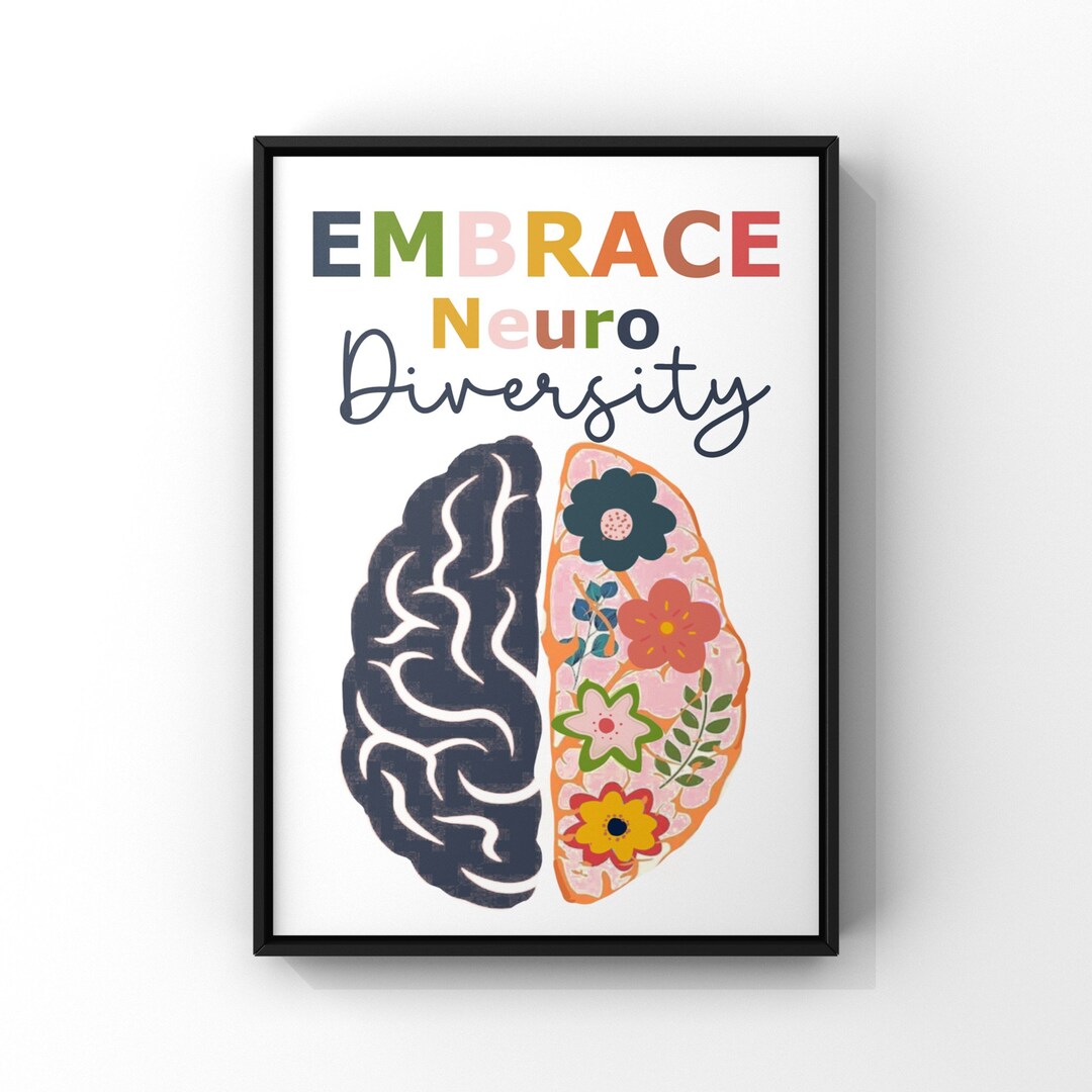 Embrace Neurodiversity Instant Download Inspirational Art, Childrens ...
