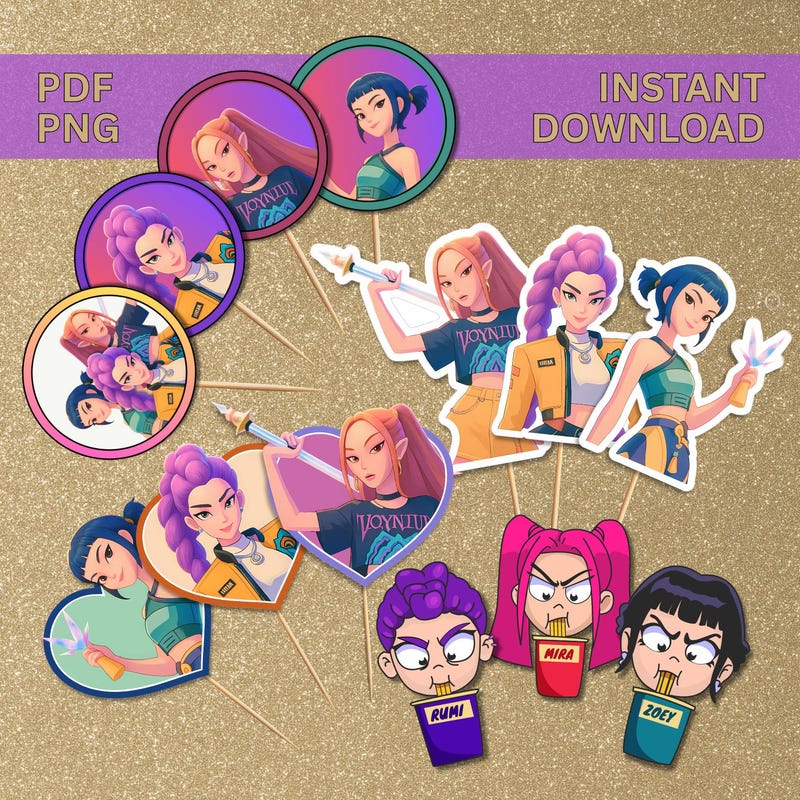 Kpop Demon Hunters Cupcakes - Etsy