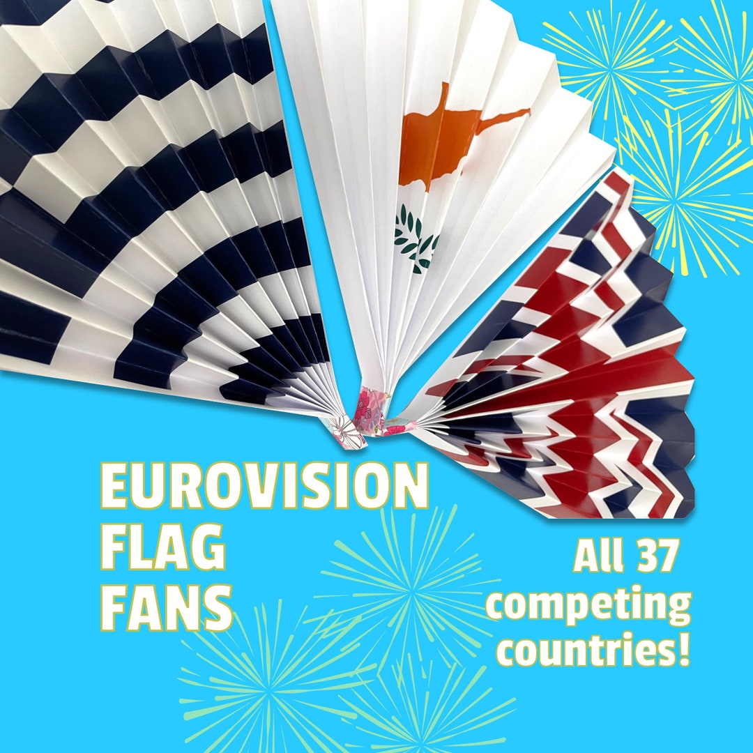 Printable Eurovision Flags - Paper Fans - Fun Alternative to a Bunting ...
