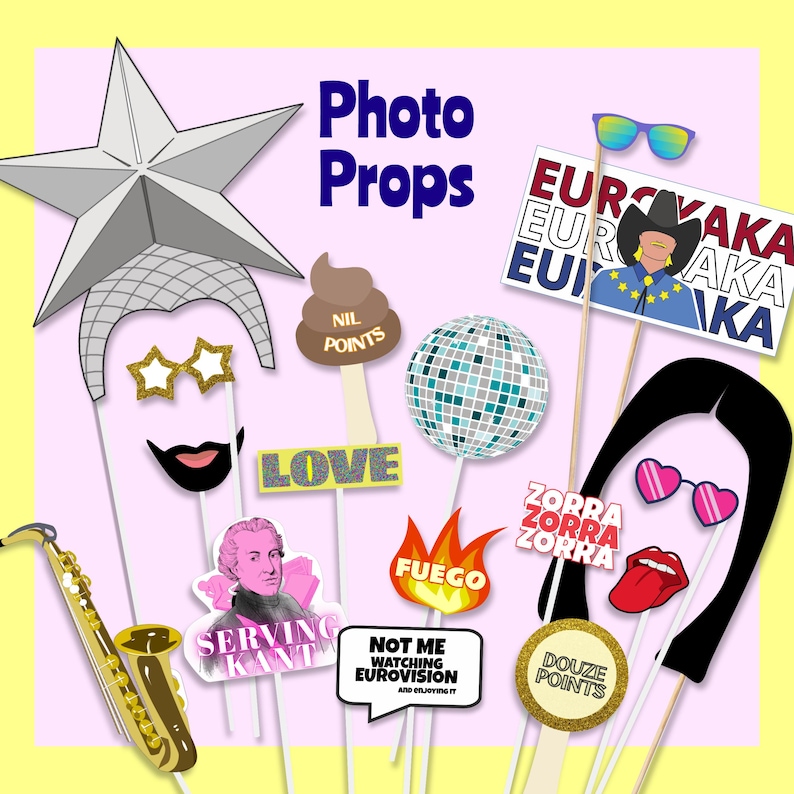 Printable 2025 Eurovision Party Decorations Bundle - Flag Bunting ...