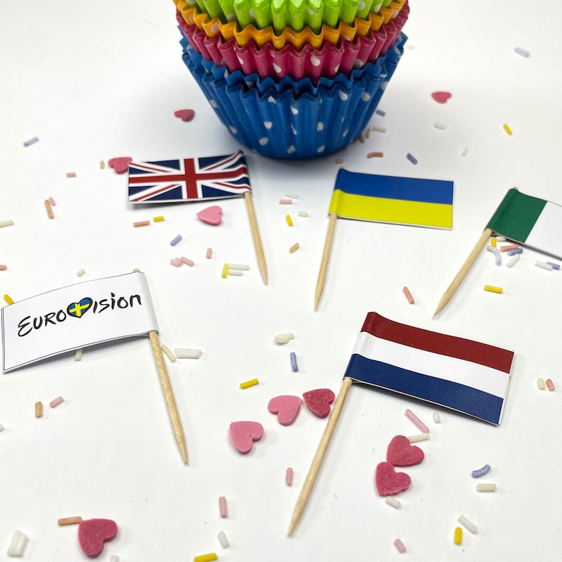 Printable Eurovision 2025 Toothpick Flags and Cupcake Toppers - Etsy UK