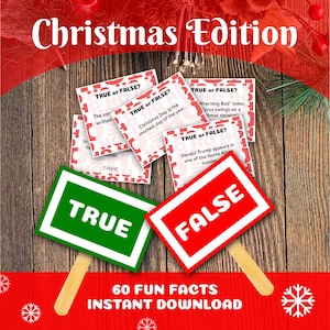 Christmas True or False Printable Family Friendly Dinner Party Game ...