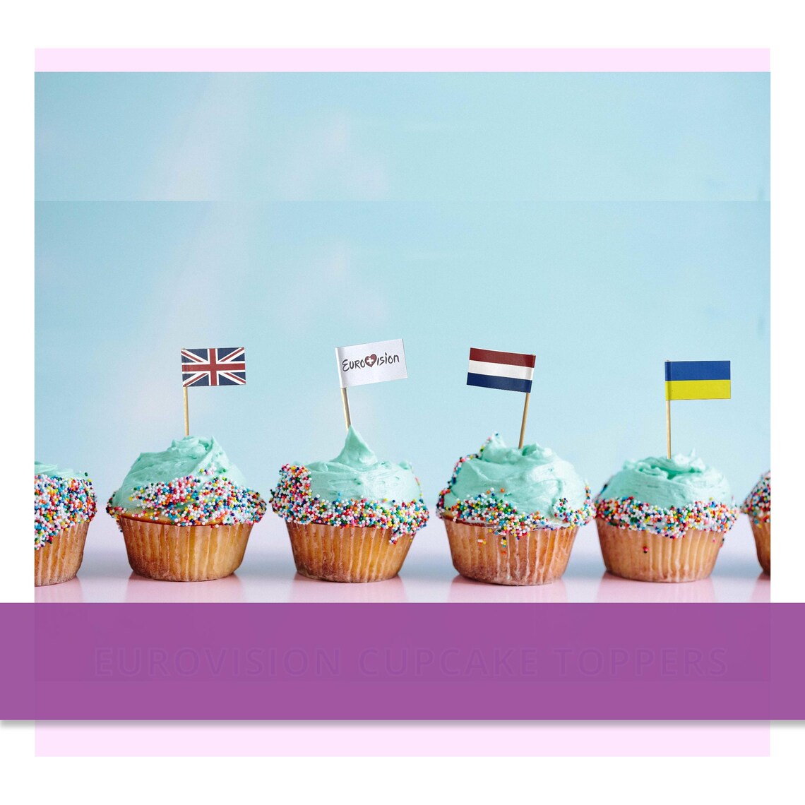 Eurovision Flag Cupcake Toppers - 37 Printable European Toothpick Flags ...