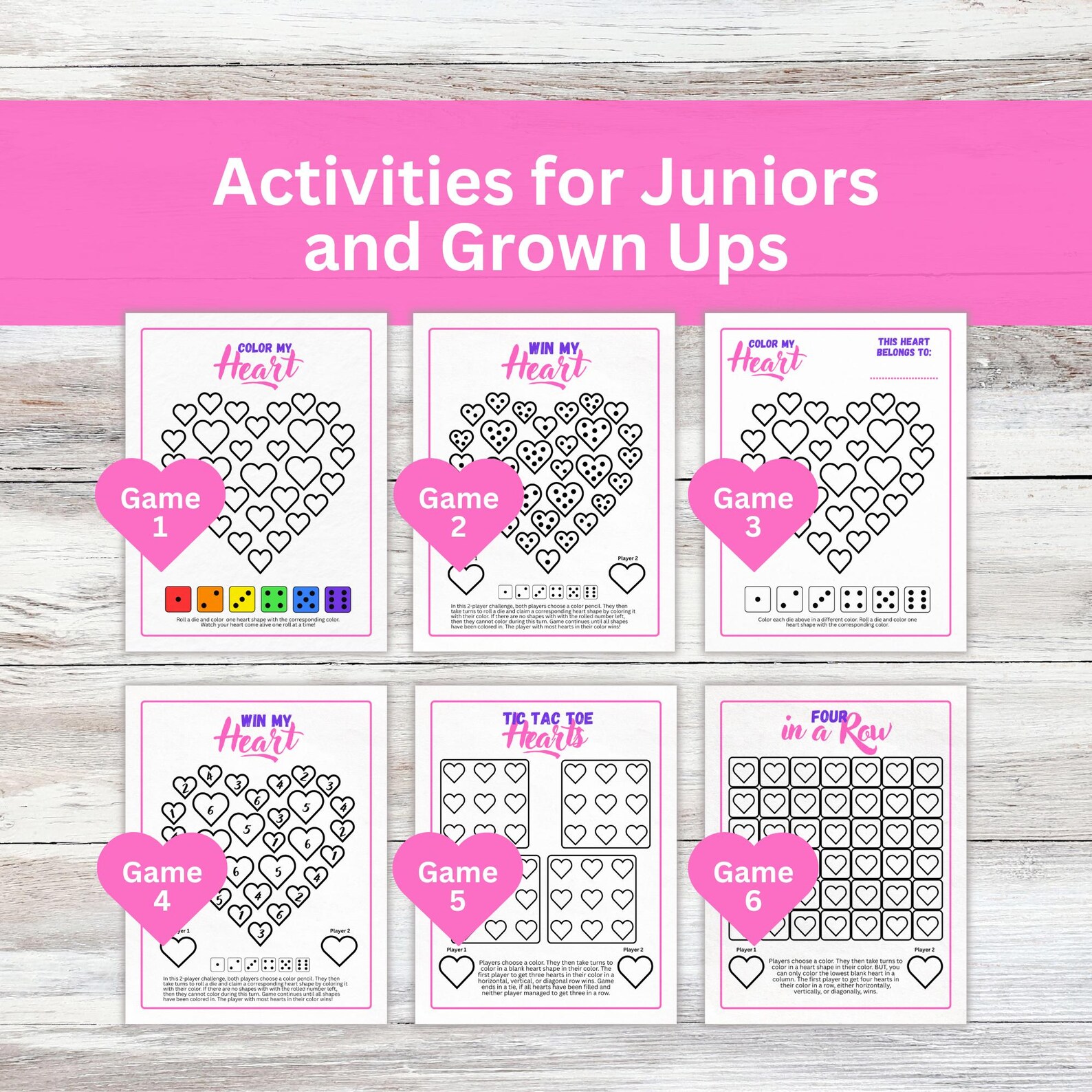 Valentine's Day Activity Pack, 9 Printable Family and Classroom Games ...