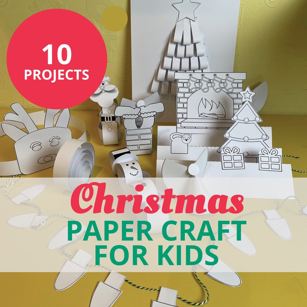 Christmas Paper Craft Activity for Kids - Printable Colouring Templates ...