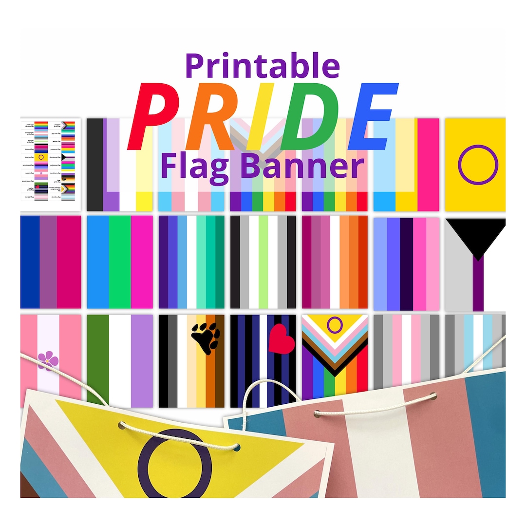 Pride Flags Banner: DIY Party Decoration (digital Download) - Etsy