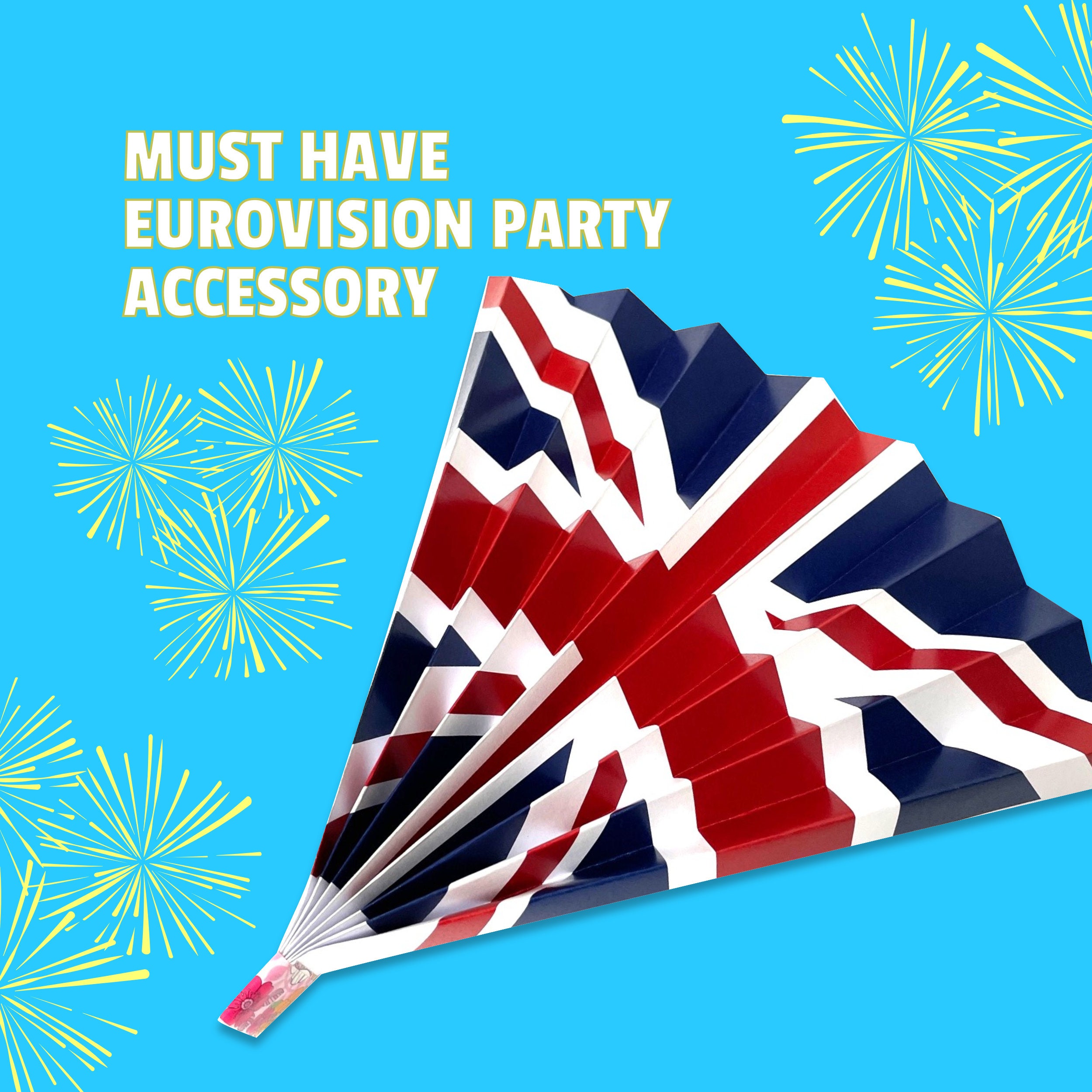 Printable Eurovision Flags - Paper Fans - Fun Alternative to a Bunting ...