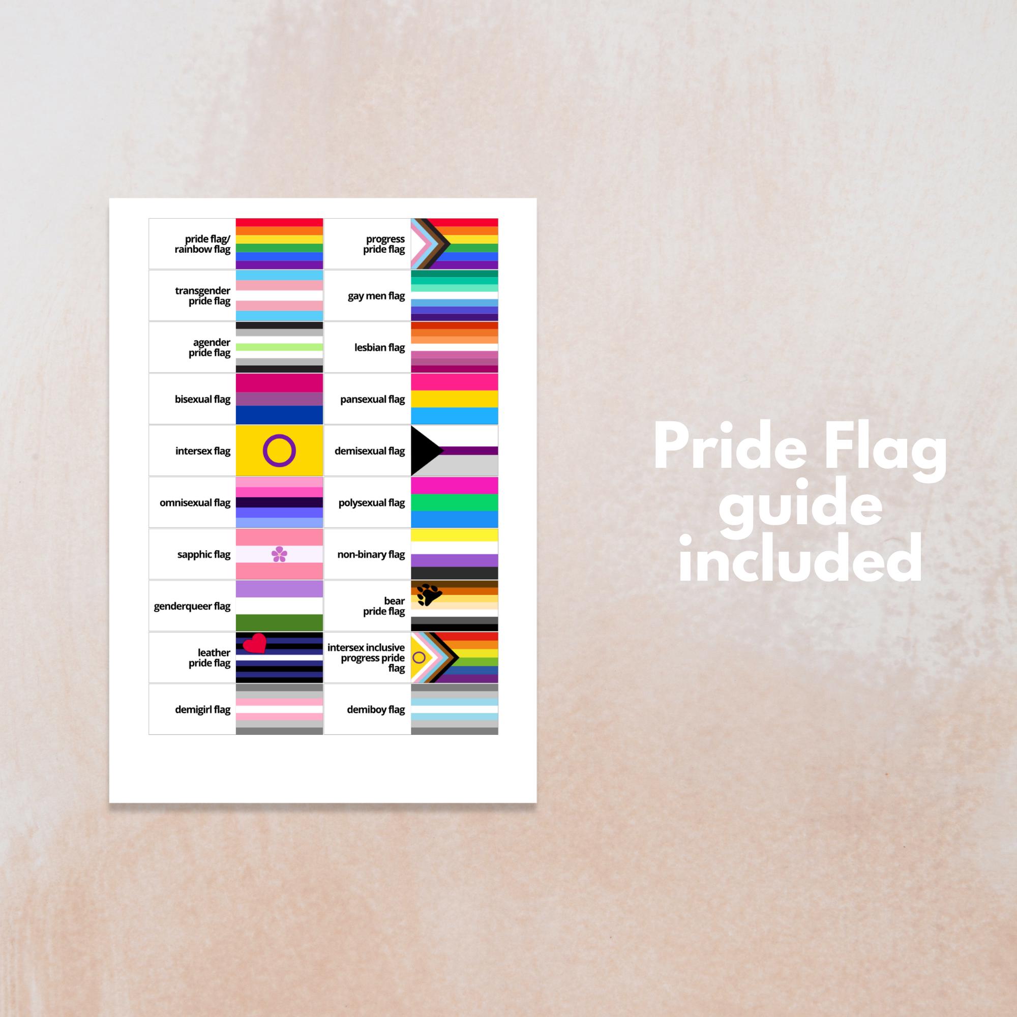 Printable Pride Banner: 20 LGBTQIA+ Flags, DIY Pride Month Decor (PDF ...