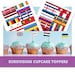 Eurovision Flag Cupcake Toppers - 37 Printable European Toothpick Flags ...
