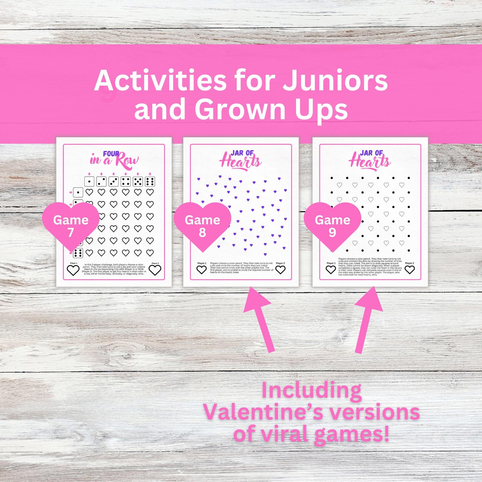 Valentine's Day Activity Pack, 9 Printable Family and Classroom Games ...