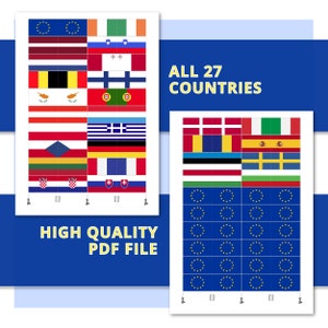 Toothpick Flags for EU Countries - Printable Flags for All 27 Member ...