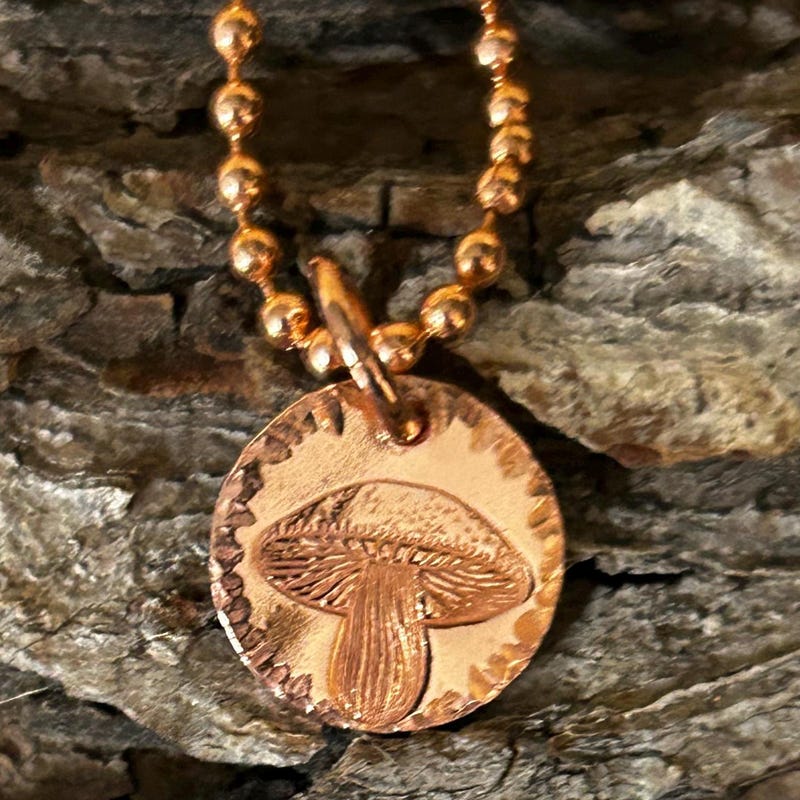 Copper Fungi Pendant - Etsy