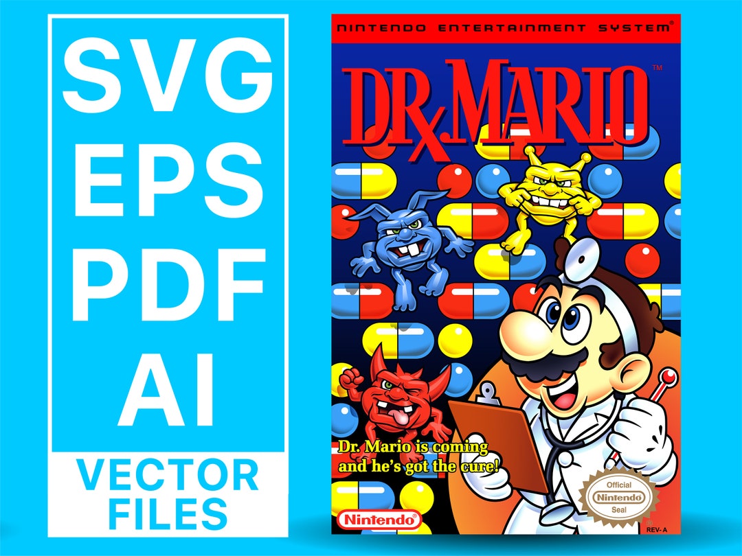 Dr. Mario NES Cover Vector File (digital Download) - Etsy