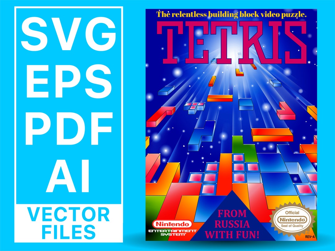 Tetris Svg, Ai, Eps - High Quality Vector File Digital Download - NES ...