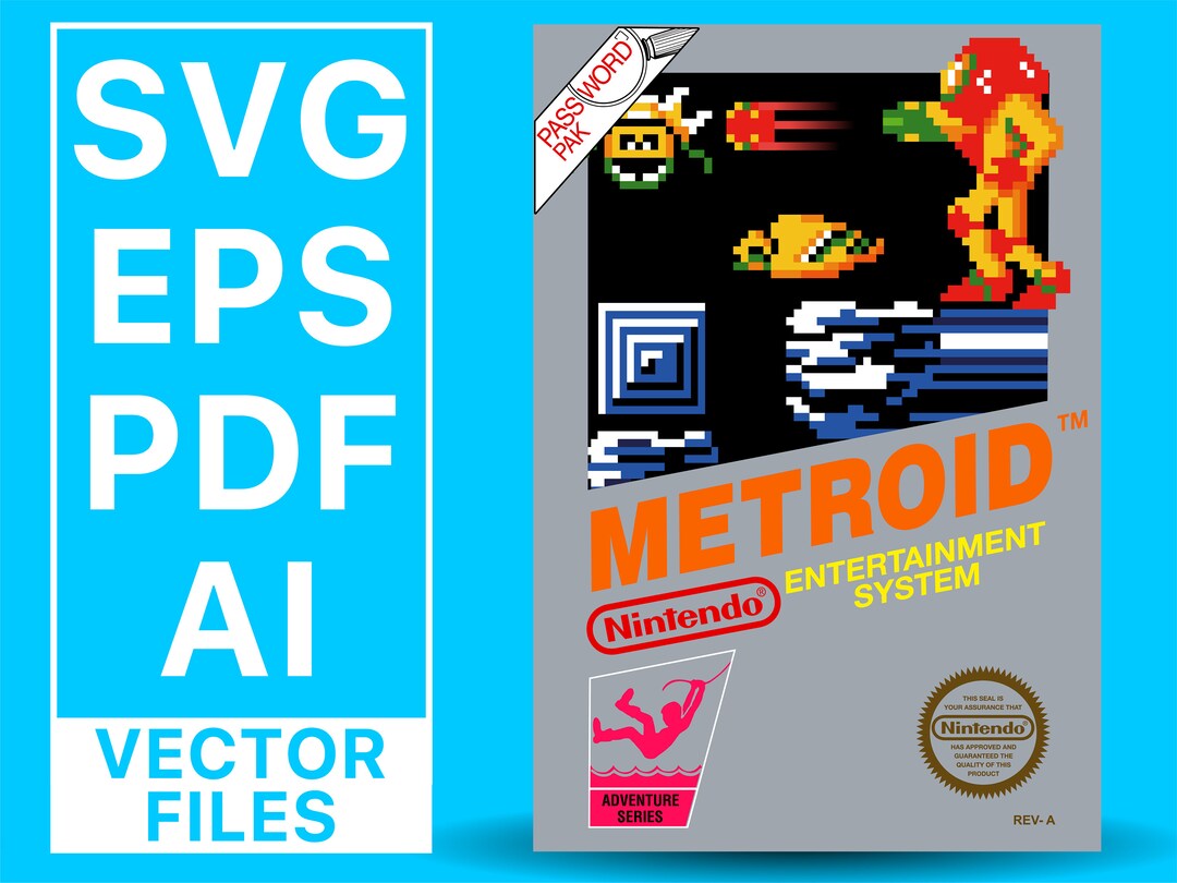 Metroid Svg, Ai, Eps - High Quality Vector File Digital Download - NES ...