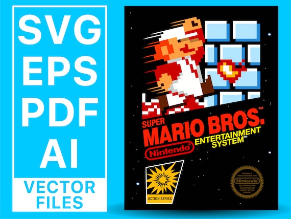 Super Mario Bros Svg Ai Eps High Quality Vector File Digital Download NES Etsy Canada