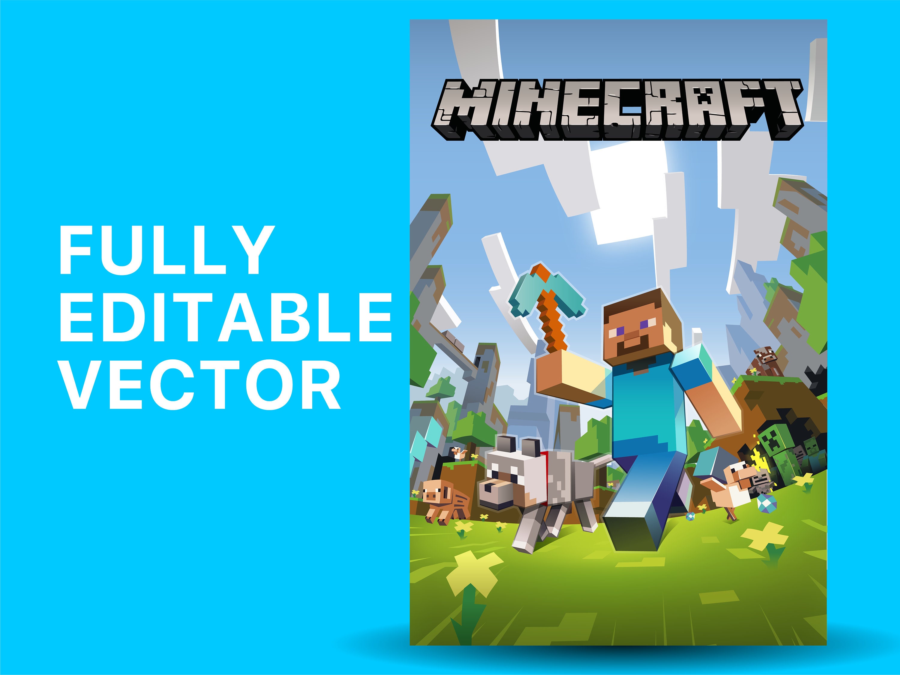 Minecraft Svg, Ai, Eps - High Quality Vector File Digital Download - Etsy