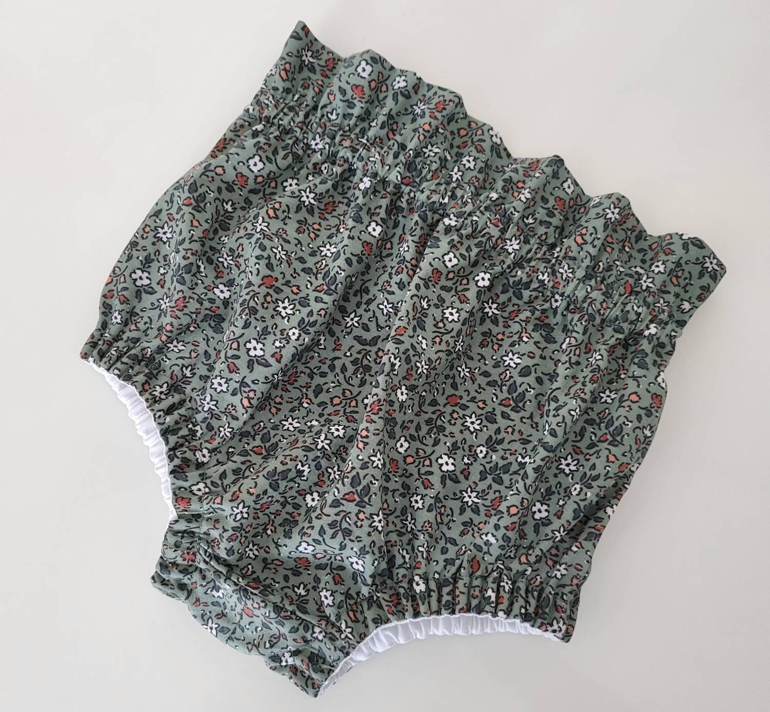 Sage Ditsy Floral Bloomer//baby Girl Bloomer, Sage Green Bloomer ...