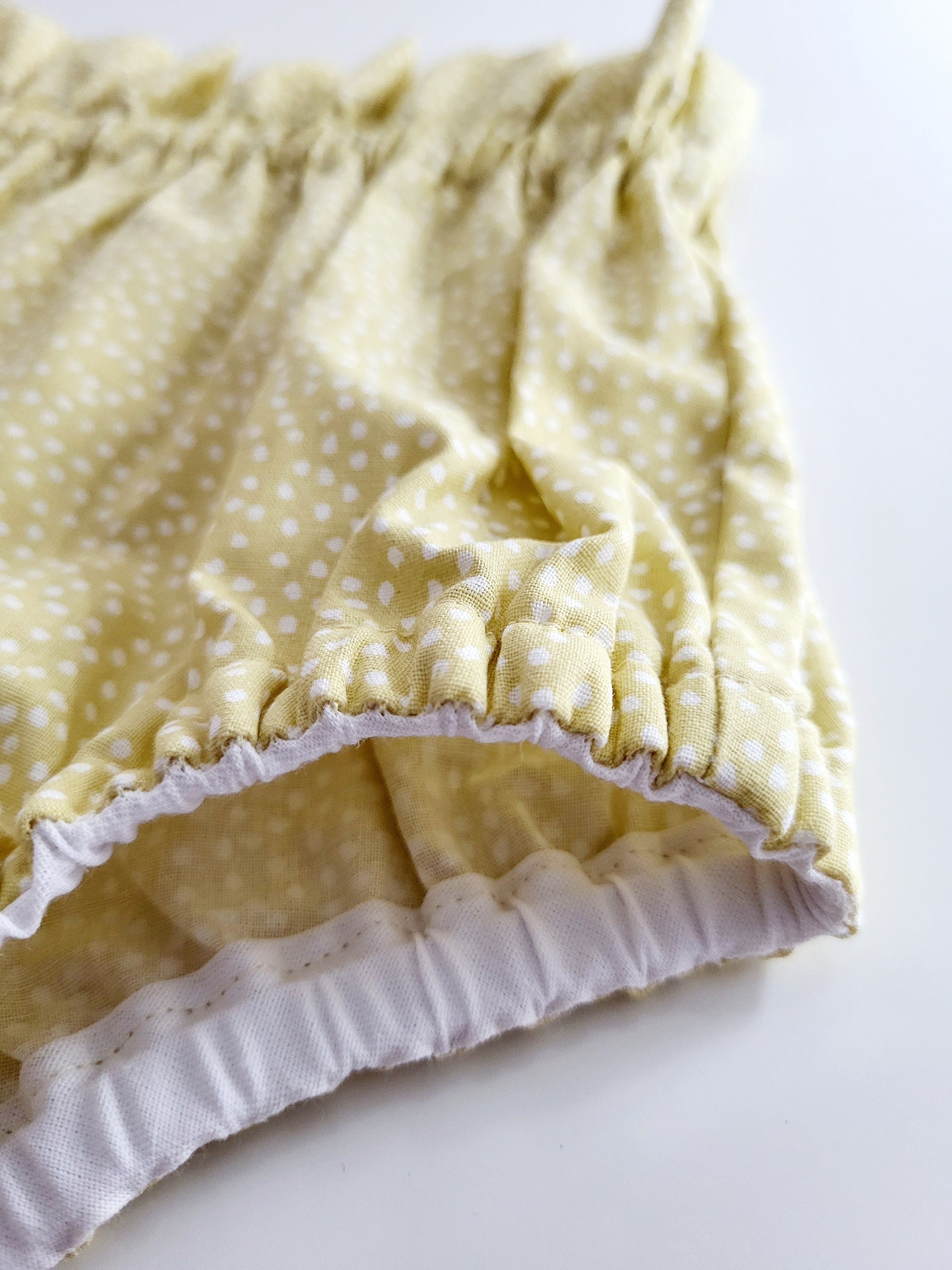 Yellow Baby Bloomer//lemon Dotty Baby Girl Bloomer - Etsy