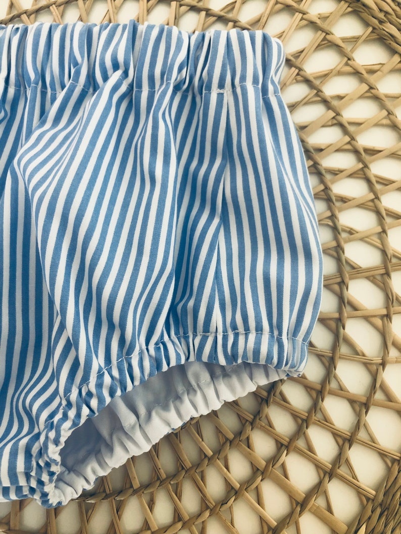 Pale Blue Striped Bloomer//baby Boy Bloomer Blue and White - Etsy