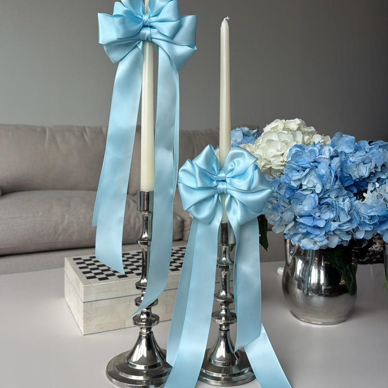 Pink Ribbon Bow Candle - Etsy