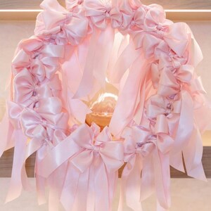 Satin Bow Wreath: Hand-tied Bows, Wedding & Holiday Decor - Etsy