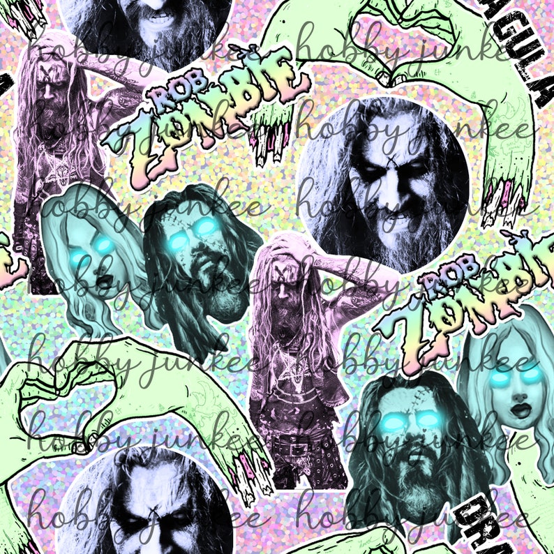 Pastel Horror Rob Zombie - Seamless & PNG Digital Download Set *limited ...